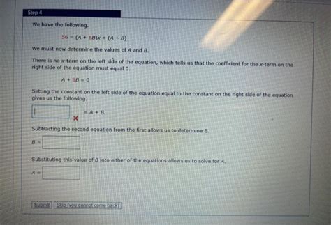 solved step 4 we have the following 56 a b x a b