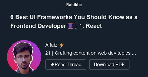 6 Best Ui Frameworks You Should Know As A Frontend Developer 🧵↓