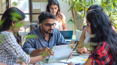 Premium Photo An Indian Software Developer Reviewing Financial Software Project Progress With His