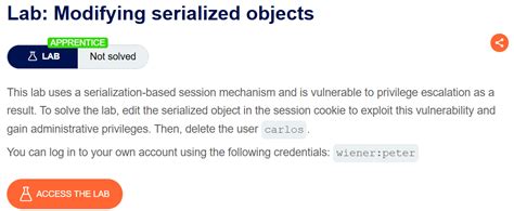 Modifying Serialized Objects Writeup Cyberhubes