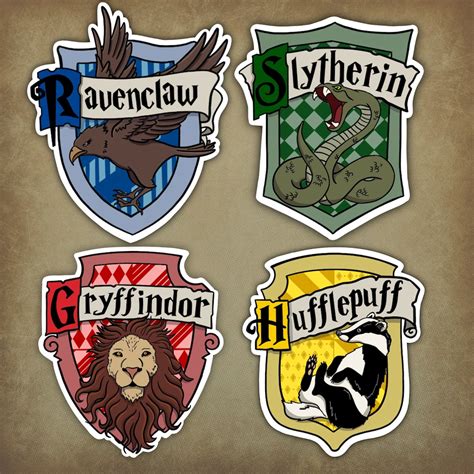 Harry Potter House Crests Colouring Pages