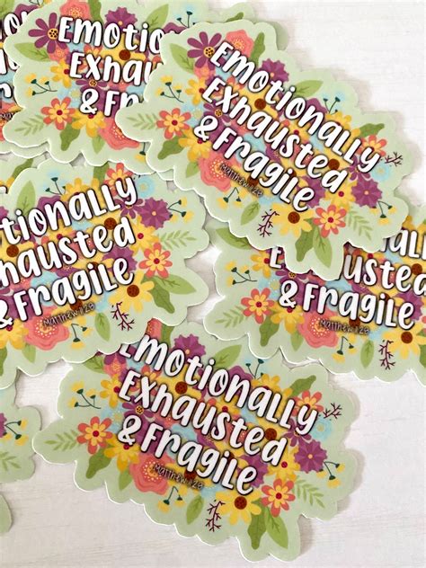 Emotionally Exhausted And Fragile Sticker Etsy