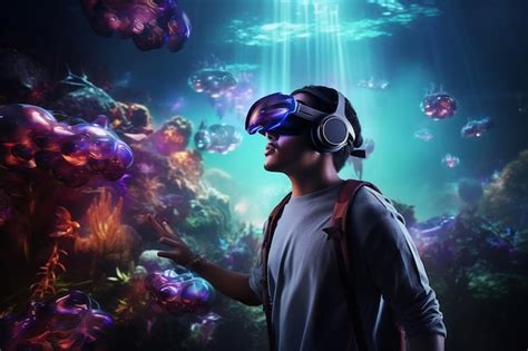 Premium Ai Image Immersed In Augmented Reality User Experience Generative Ai