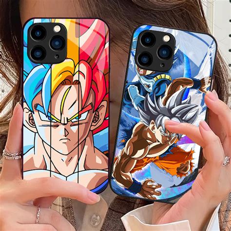 Dragon Ball Z Goku 03 Tempered Glass Phone Case For Iphone 11 12 Mini
