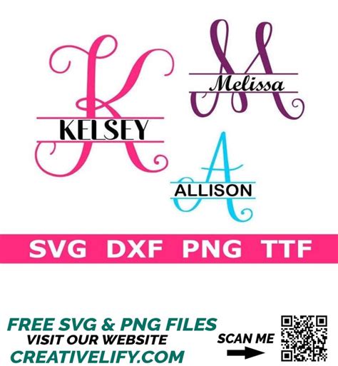Split Monogram Svg Ttf Alphabet Split Monogram Font Digit Inspire Uplift
