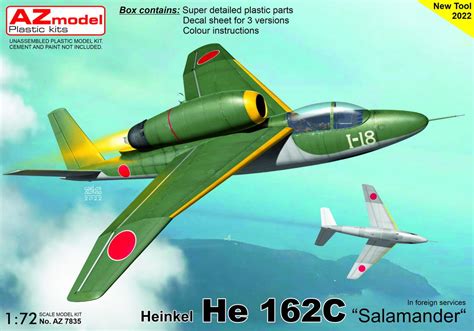 Az Model Az7835 1 72 Heinkel He 162c Salamander In Foreign Service
