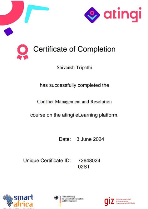 shivansh tripathi on linkedin completed a conflict management and resolution course from atingi