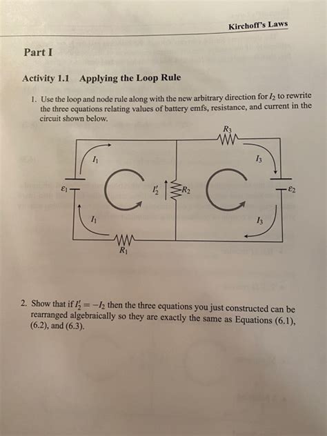 kirchoff s laws part i activity 1 1 applying the loop