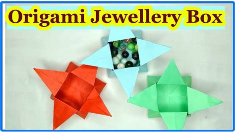 How To Make Origami Jewellery Box Paper Folding Origami Tutorial