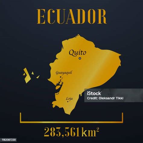 에콰도르 황금 고체 국가 윤곽 선실루엣 인포 그래픽 벡터 일러스트 레이션 고립 된 개체 배경에 대한 세계지도 템플릿의 현실적인 조각 모든 국가에서 설정 가정 생활에 대한