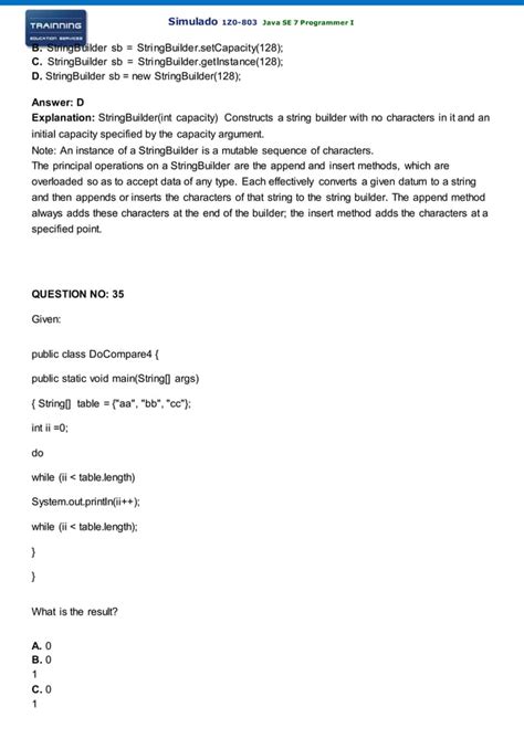 Simulado Java Se 7 Programmer Pdf