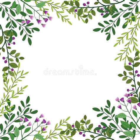 Cute Hand Drawn Frame With Floral Elements Stock Illustration Illustration Of Design Cosmetic