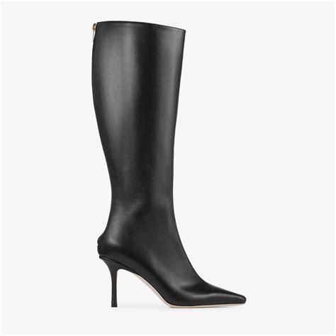 Agathe Kb 85 Black Calf Leather Knee High Boots Autumn Collection
