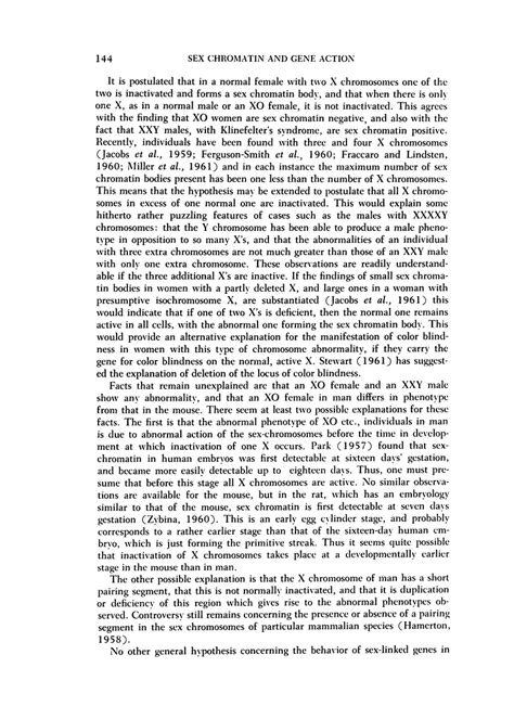 Sex Chromatin And Gene Action In The Mammalian X Chromosome Pmc