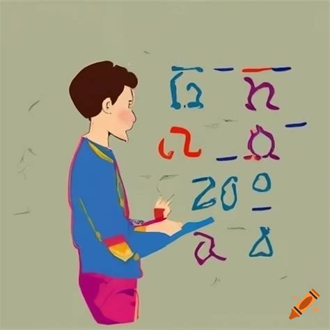 diagram with mathematical formulas and equations being solved by a
