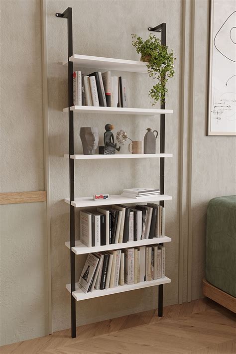 6 დონიანი კედლის თარო თეთრი 560