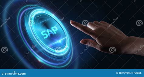 Sap System Software Automation Concept On Virtual Screen Data Center Business Modern