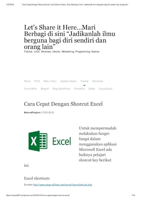 PDF Keyboard Shortcut Excel 2 DOKUMEN TIPS