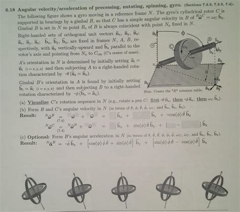 Solved 18 Angular Velocityacceleration Of Precessing
