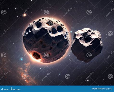 asteroid in outer space stock illustration illustration of fiction