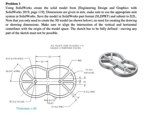 Problem Using SolidWorks Create The Solid Model Chegg