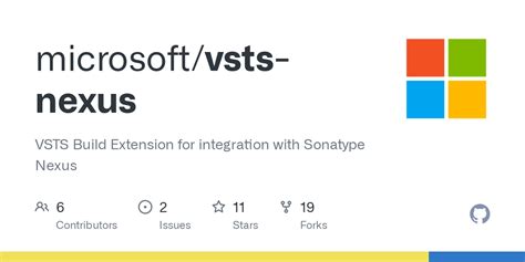github microsoft vsts nexus vsts build extension for integration