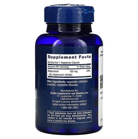 Life Extension Magnesium (Citrát) — NutriBalance.hu