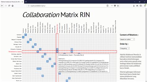 GitHub Rindataverse Matrix Top 25 Collaboration Matrix Feature RIN