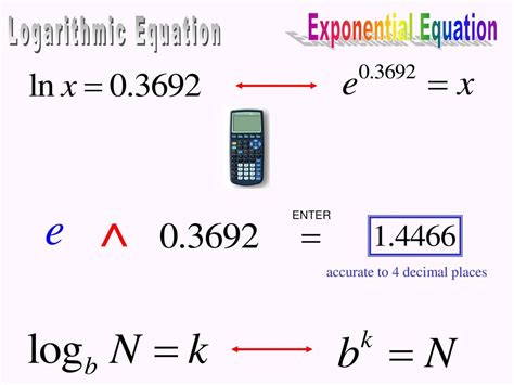 SOLVING & Exponential Logarithmic Equations Using a Calculator. - ppt download