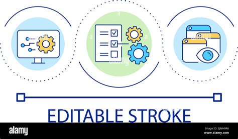 content research and analysis loop concept icon stock vector image