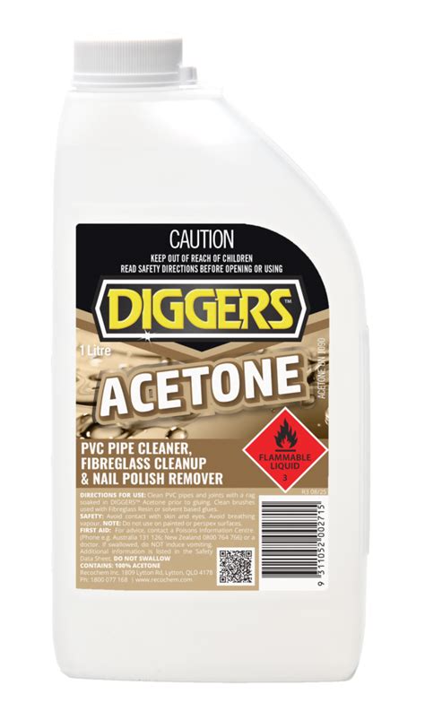 Diggers Acetone 1 Litre 16255 61dig Tool Kit Depot