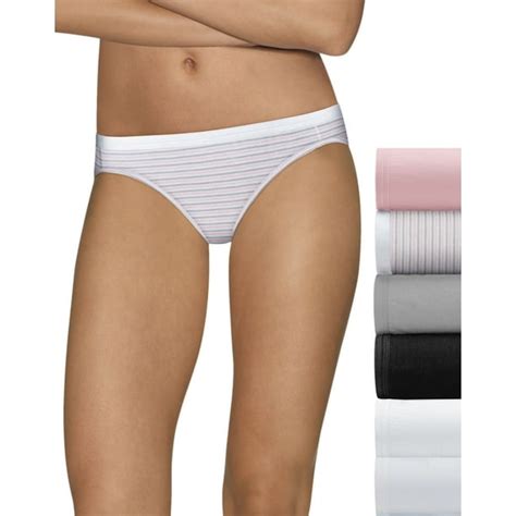 Hanes Hanes Ultimate Womens Comfort Cotton Bikini Underwear 5 1