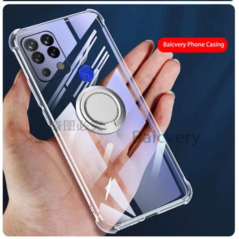 Phone Case For Tecno Pova Ld Ld J Lc Casing Shockproof Car Magnetic Ring Holder Stander Cover