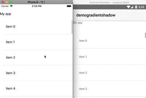 Create A Color Line Shadow In Nativescript Nativescripting