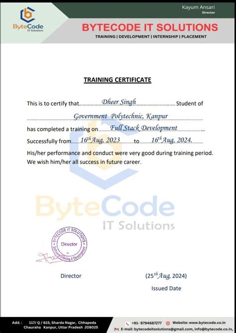 Full Stack Development Proud To Share That I Have Successfully Completed Full Stack
