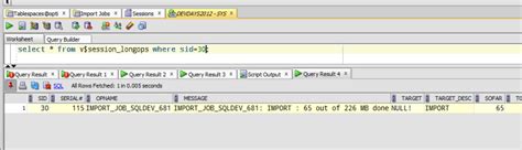 Sql Developer Trick See Tablespaces From Two Databases And Datapump