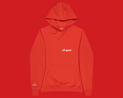Hoodie Red All Good Helsinki