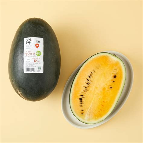 속노란 망고수박특대3kg내외 배민 장보기∙쇼핑