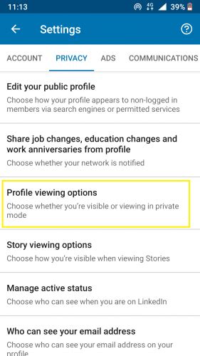 How To Turn On Private Mode In LinkedIn