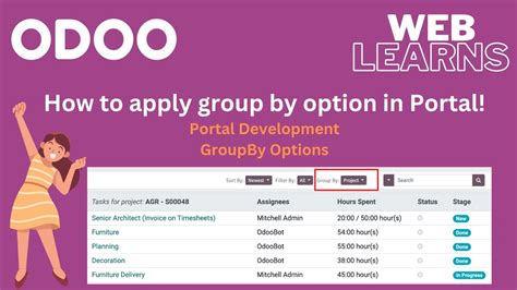 How To Add Group By Feature In Portal L Odoo Portal Development Youtube