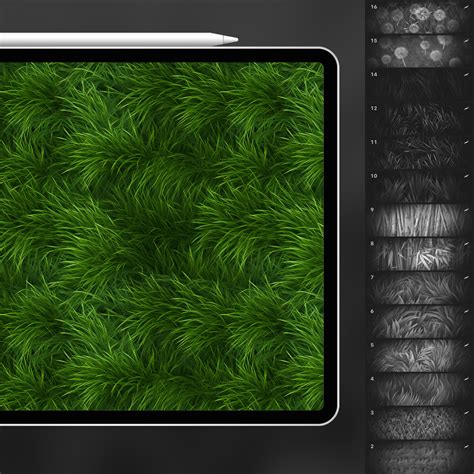 Artstation 100 Procreate Grass Textures Lush Green Procreate