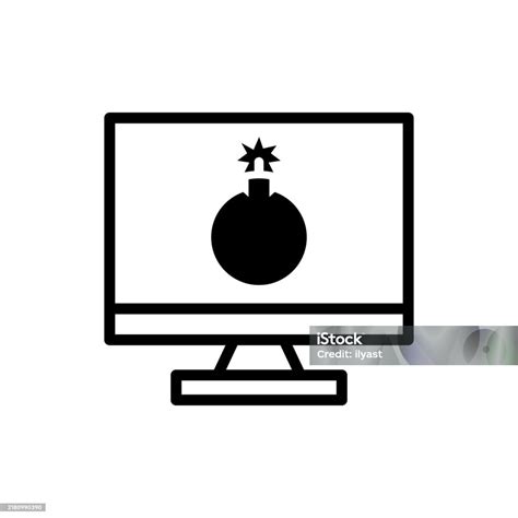 A Simple Line Drawing Of Malware Stock Illustration Download Image