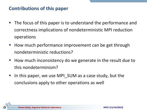 Ppt On The Reproducibility Of Mpi Reduction Operations Powerpoint Ppt On The Reproducibility Of Mpi Reduction Operations Powerpoint