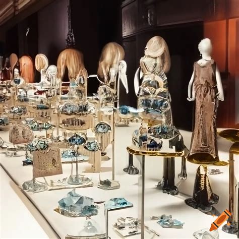 Necklace Display At A Jewelry Store Behind Glass On Craiyon