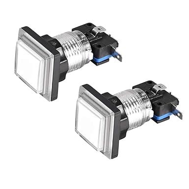 Uxcell Game Push Button X Square V LED Illuminated Push Button Switch With Micro Switch
