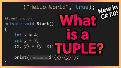 Using Tuples In Unity3d With C 70 Youtube