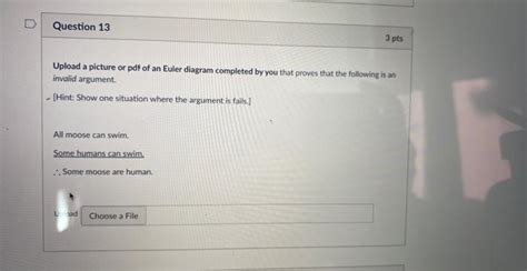 Solved Upload A Picture Or Pdf Of An Euler Diagram Completed Chegg