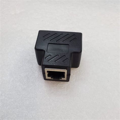 One Rj45 Female Input To 2 Rj45 Female Output Rj45 Splitter Ethernet Lan Connector Extender