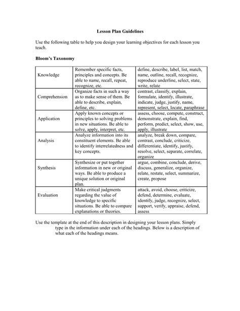 Lesson Plan Guidelines Docslib