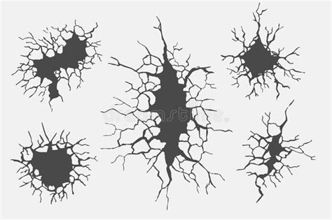 Crack Concrete Wall Texture Floor Ground Broken Effect Horizontal